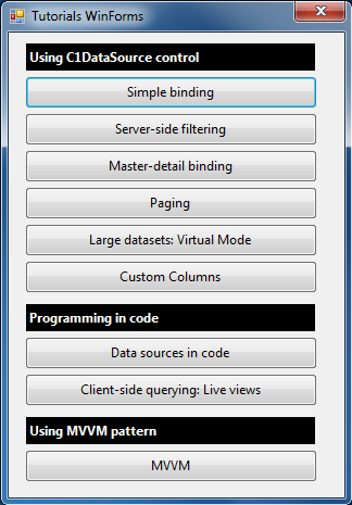 Winforms Tutorial